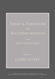 Theme and Variations on Waltzing Matilda By Larry Sitsky – Australian ...